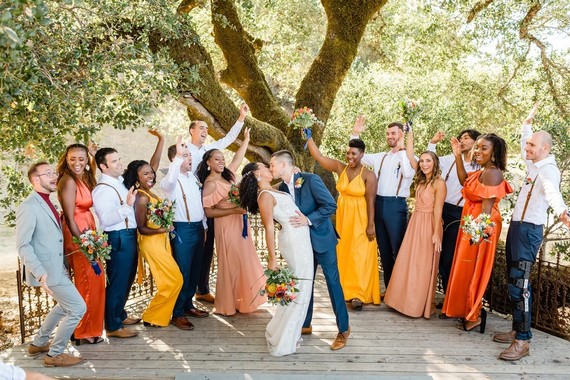 Bright, rustic orange + yellow Northern California ranch wedding | Wedding & Party Ideas | 100 ...
