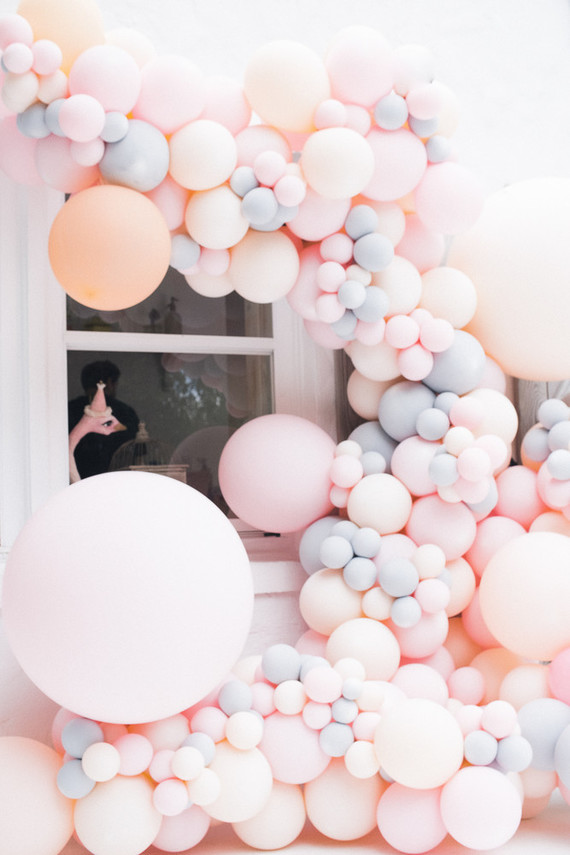 pastel balloon installation | Wedding & Party Ideas | 100 Layer Cake