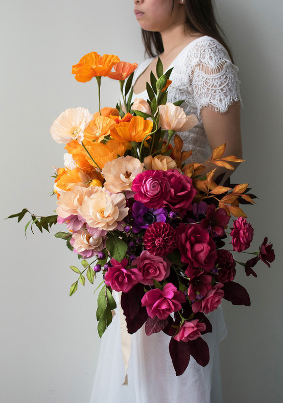 How To Use Paper Flowers In Your Wedding Paper Flower Tutorial 100 Layer Cake
