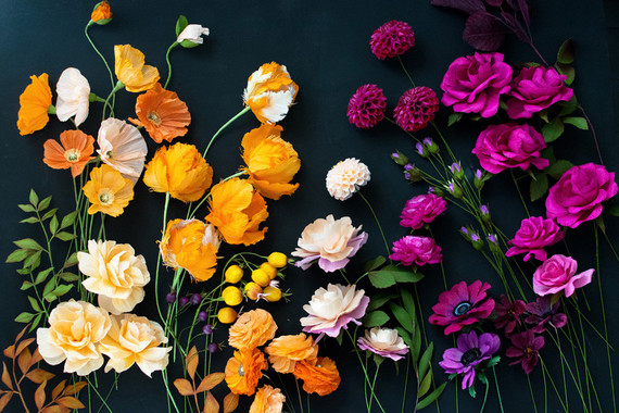 How To Use Paper Flowers In Your Wedding Paper Flower Tutorial 100 Layer Cake