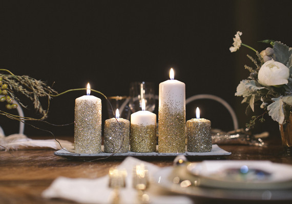 Glitter Candle Decor | Wedding & Party Ideas | 100 Layer Cake