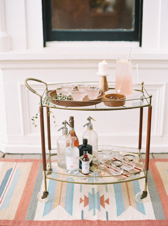 Mid century modern bar cart | Wedding & Party Ideas | 100 Layer Cake