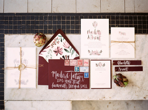 Marsala wedding invitations | Wedding & Party Ideas | 100 Layer Cake