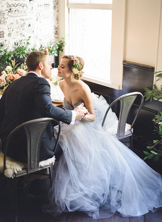 Pale blue tulle wedding dress | Wedding & Party Ideas | 100 Layer Cake