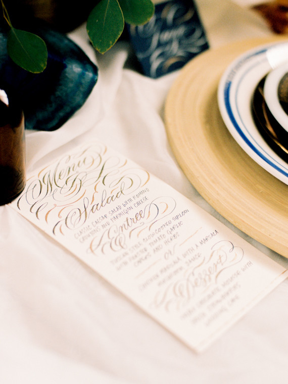 Menu calligraphy | Wedding & Party Ideas | 100 Layer Cake