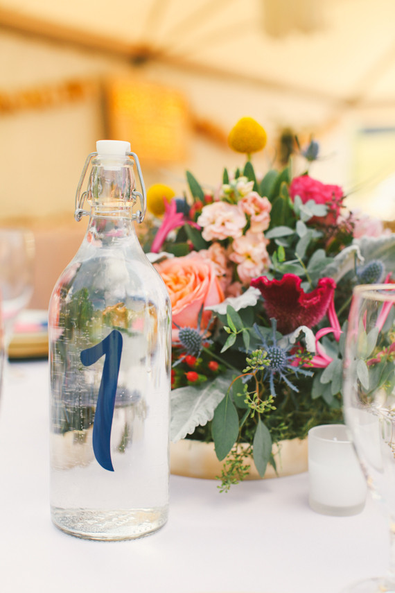 Water jug table number | Wedding & Party Ideas | 100 Layer Cake