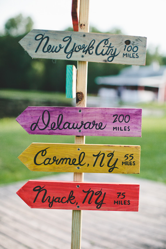 Colorful camp themed signage | Wedding & Party Ideas | 100 Layer Cake