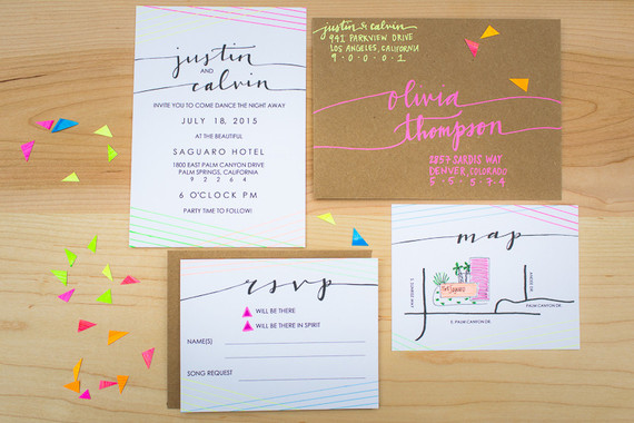 Neon wedding invitations | Wedding & Party Ideas | 100 Layer Cake