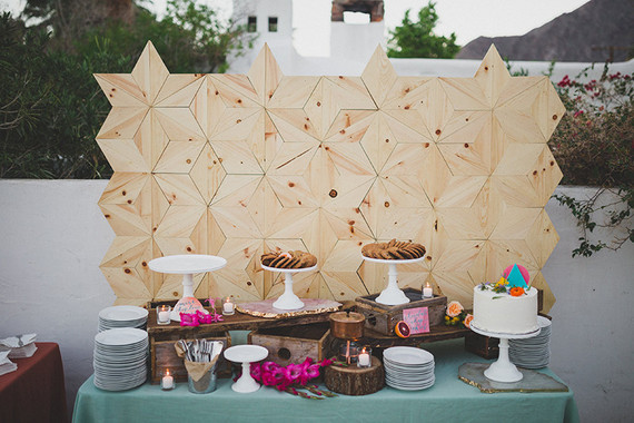 DIY geometric wood backdrop | Wedding & Party Ideas | 100 Layer Cake