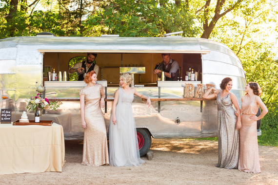 Airstream bridesmaids portrait | Wedding & Party Ideas | 100 Layer Cake