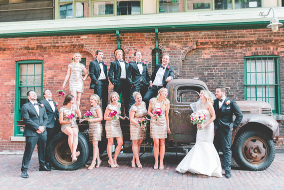 Industrial wedding party portrait | Wedding & Party Ideas | 100 Layer Cake