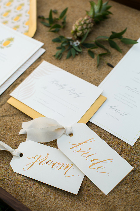 Gold name cards | Wedding & Party Ideas | 100 Layer Cake