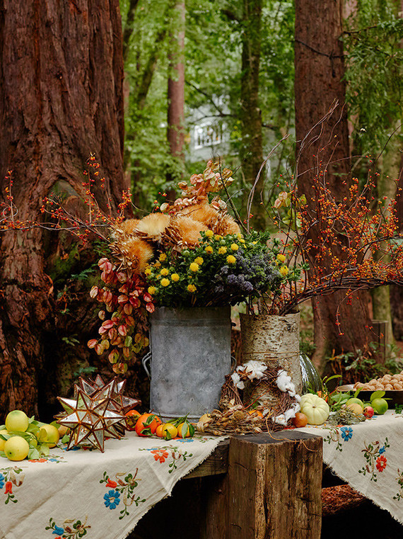 Rustic fall party in the redwoods | Wedding & Party Ideas | 100 Layer Cake