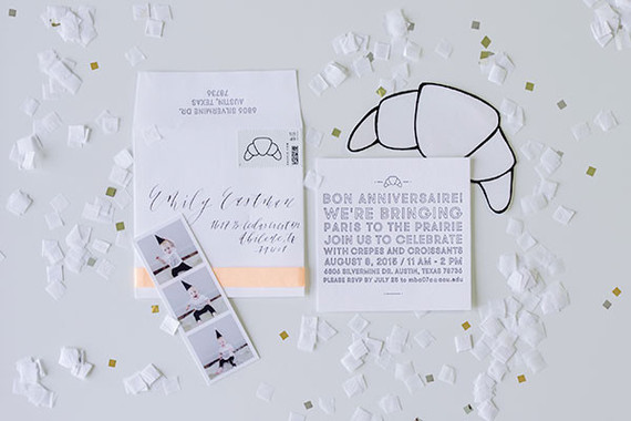 French themed black and white 1st birthday | Wedding & Party Ideas ...