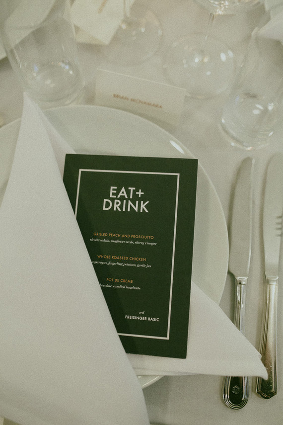 Modern wedding menu | Wedding & Party Ideas | 100 Layer Cake