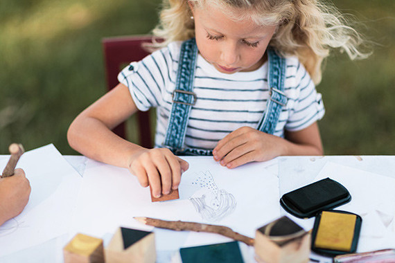 diy block printing for kids | Wedding & Party Ideas | 100 Layer Cake