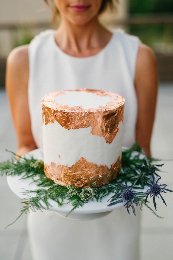 Copper foil wedding cake | Wedding & Party Ideas | 100 Layer Cake