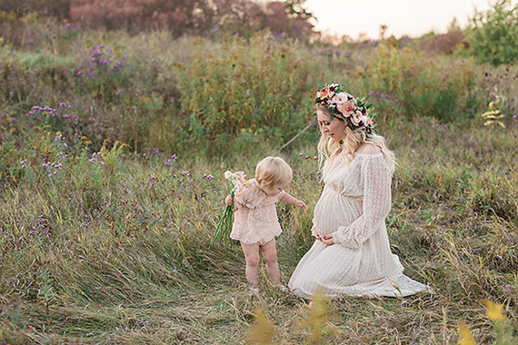 Sunset flower crown maternity photos | Browse Wedding & Party Ideas ...