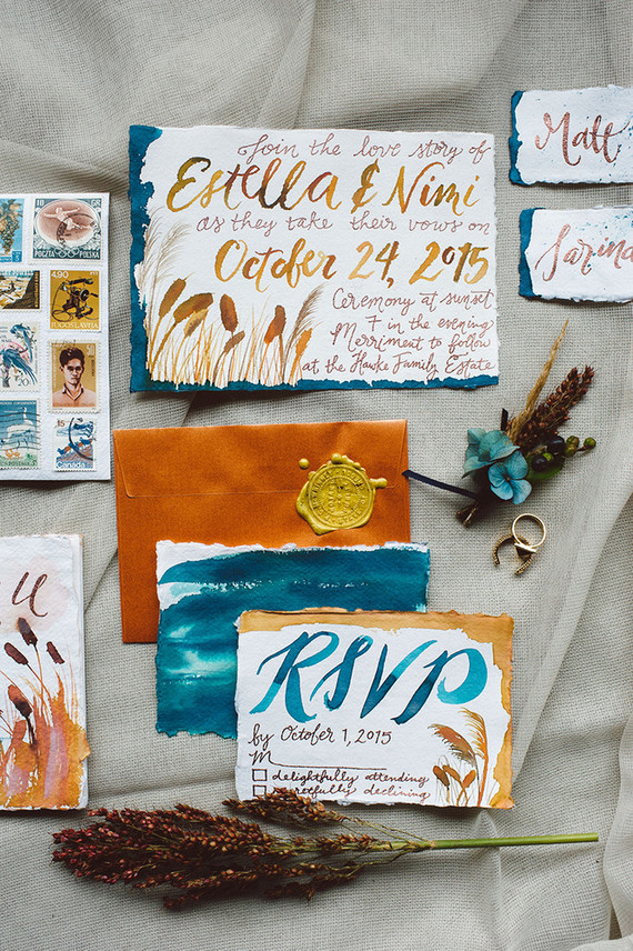 Hand drawn wedding invitations | Wedding & Party Ideas | 100 Layer Cake