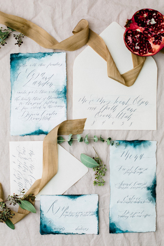 Indigo wedding invitation suite | Wedding & Party Ideas | 100 Layer Cake