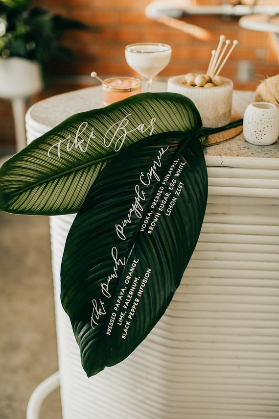 Palm leaf decor | Wedding & Party Ideas | 100 Layer Cake