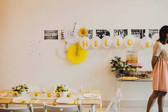 Sunny yellow baby shower ideas | Wedding & Party Ideas | 100 Layer Cake