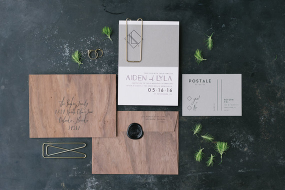 Masculine wedding invitations | Wedding & Party Ideas | 100 Layer Cake