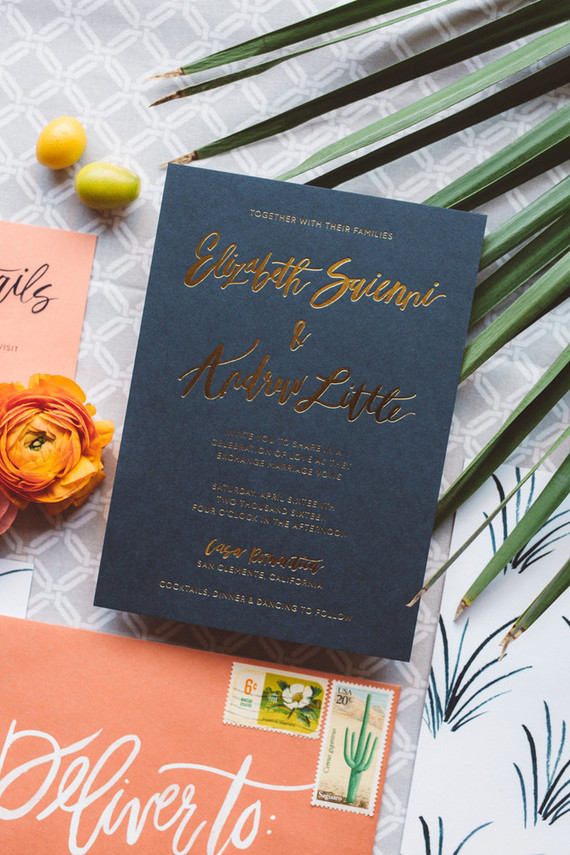 Gold foil invitations | Wedding & Party Ideas | 100 Layer Cake
