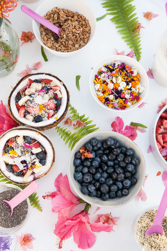 smoothie bowl bar | Wedding & Party Ideas | 100 Layer Cake