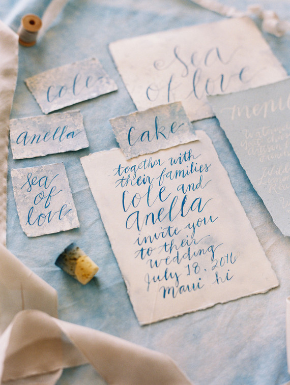 blue calligraphy | Wedding & Party Ideas | 100 Layer Cake