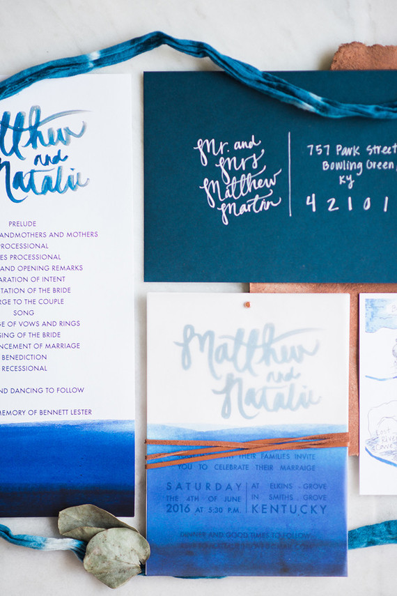 Indigo wedding invitations | Wedding & Party Ideas | 100 Layer Cake