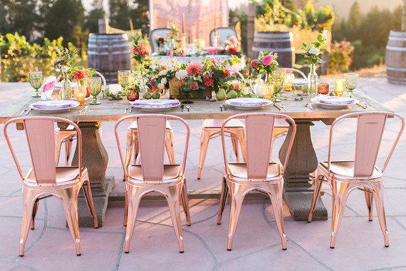 Rose gold chairs | Wedding & Party Ideas | 100 Layer Cake