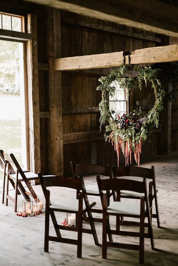 Fall barn wedding ceremony decor | Wedding & Party Ideas | 100 Layer Cake