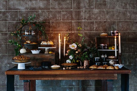 Thanksgiving pie table | Wedding & Party Ideas | 100 Layer Cake
