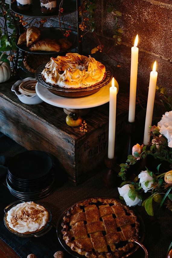 Thanksgiving pie table | Wedding & Party Ideas | 100 Layer Cake