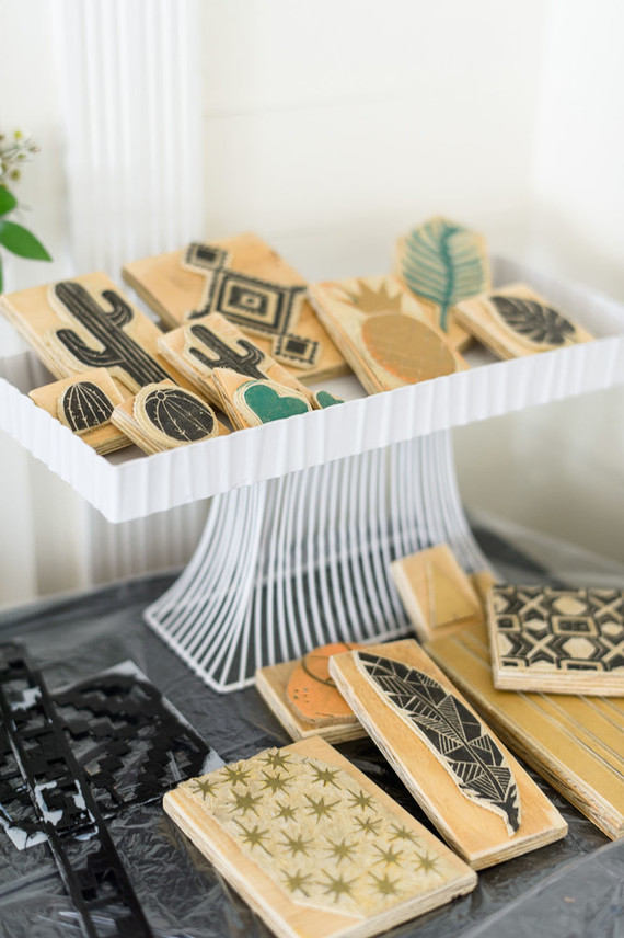 onesie making station stamps | Wedding & Party Ideas | 100 Layer Cake