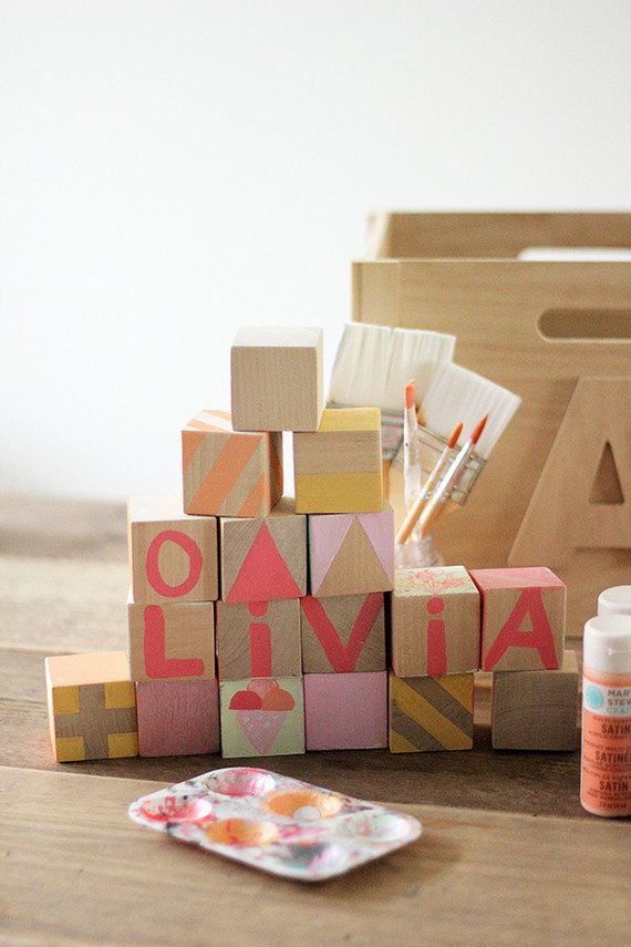DIY painted blocks | Wedding & Party Ideas | 100 Layer Cake