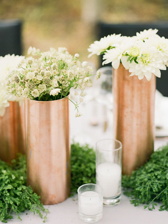 Copper floral vessels | Wedding & Party Ideas | 100 Layer Cake