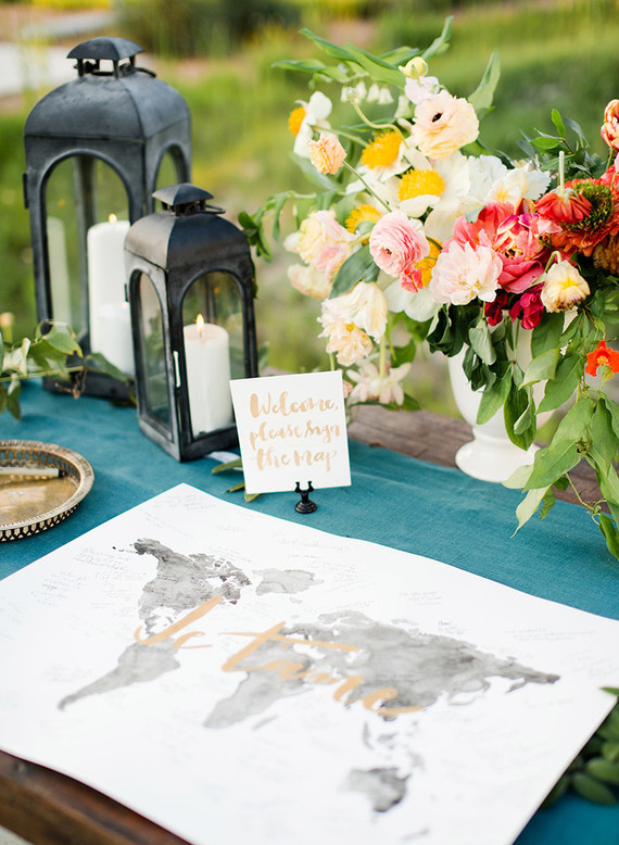 Map guest book | Wedding & Party Ideas | 100 Layer Cake
