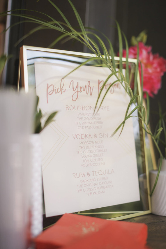 Bar menu | Wedding & Party Ideas | 100 Layer Cake