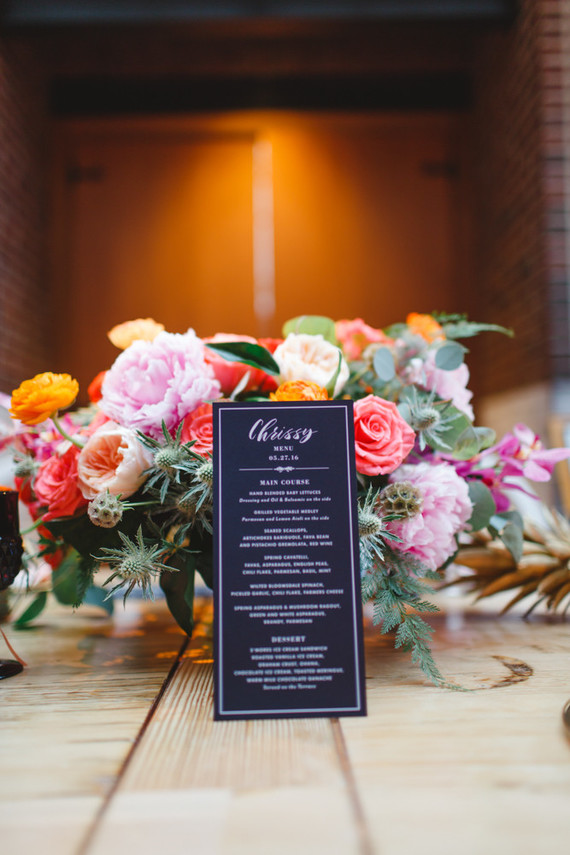 Modern menu | Wedding & Party Ideas | 100 Layer Cake