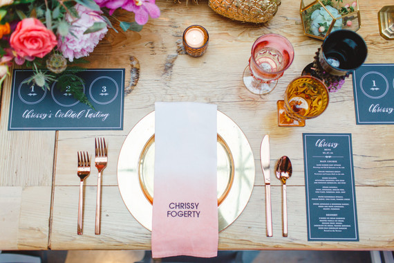 Modern place setting | Wedding & Party Ideas | 100 Layer Cake