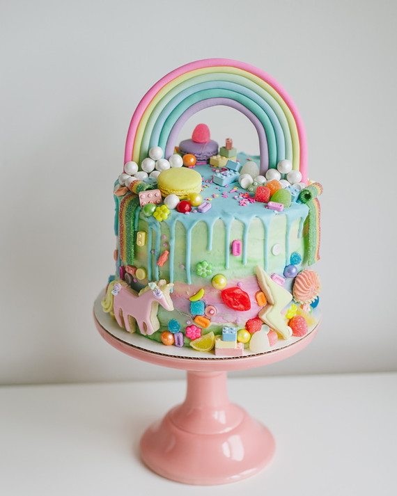 rainbow messy birthday cake | Wedding & Party Ideas | 100 Layer Cake