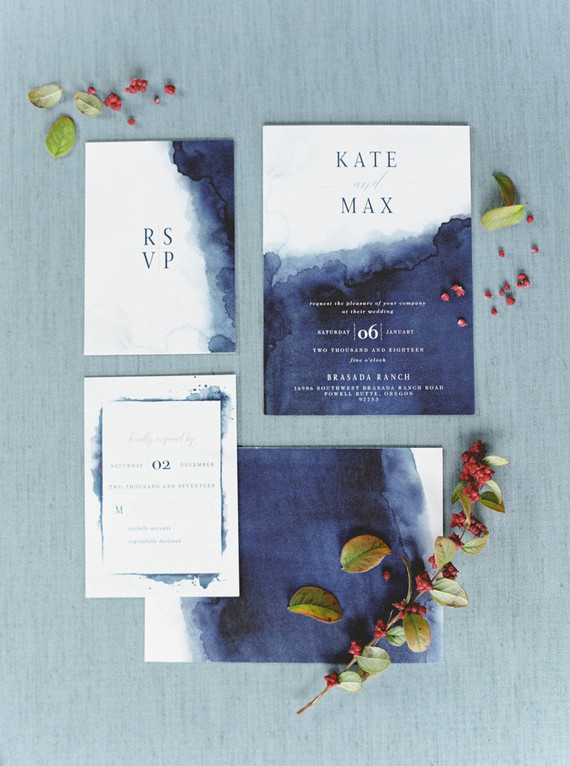 Indigo wedding invitations | Wedding & Party Ideas | 100 Layer Cake