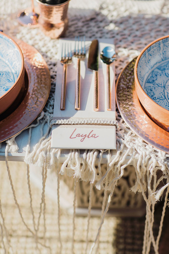 Copper place setting | Wedding & Party Ideas | 100 Layer Cake