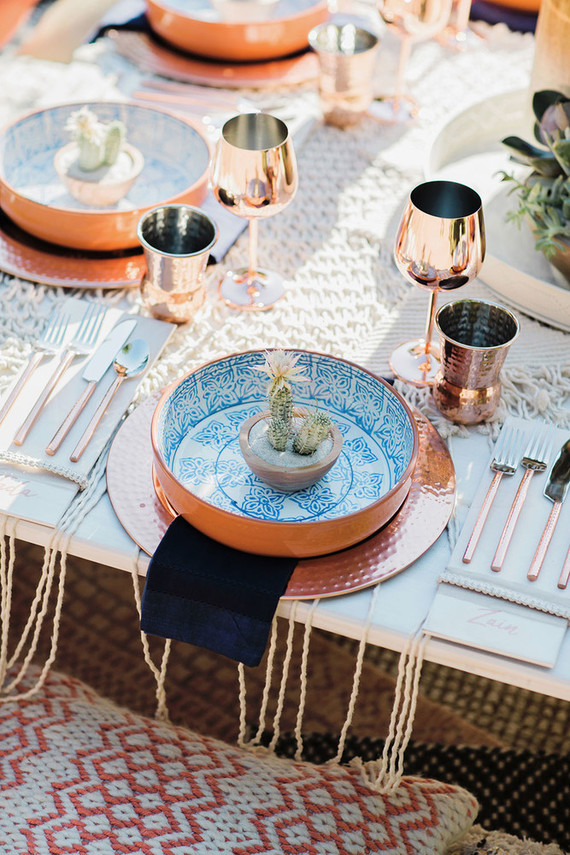 Bohemian place setting | Wedding & Party Ideas | 100 Layer Cake