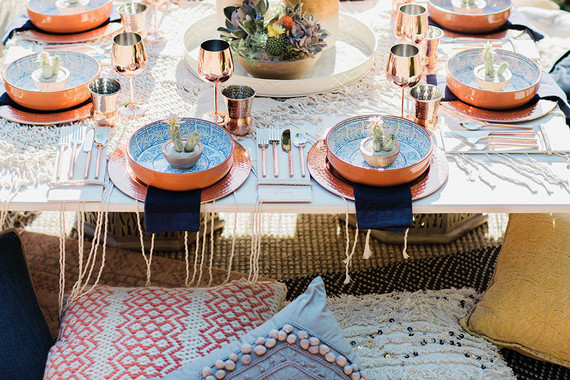 Copper place setting | Wedding & Party Ideas | 100 Layer Cake