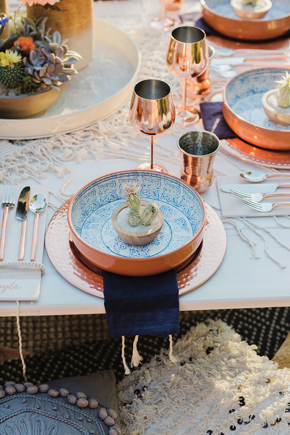 Copper place setting | Wedding & Party Ideas | 100 Layer Cake