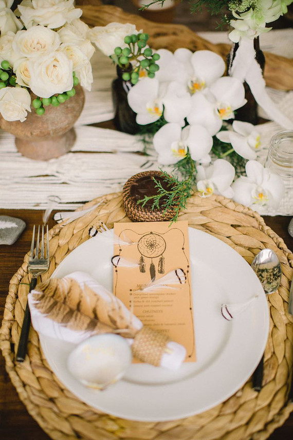 Bohemian place setting | Wedding & Party Ideas | 100 Layer Cake