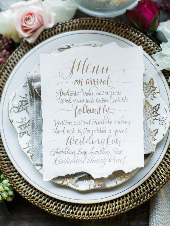 Elegant menu | Wedding & Party Ideas | 100 Layer Cake